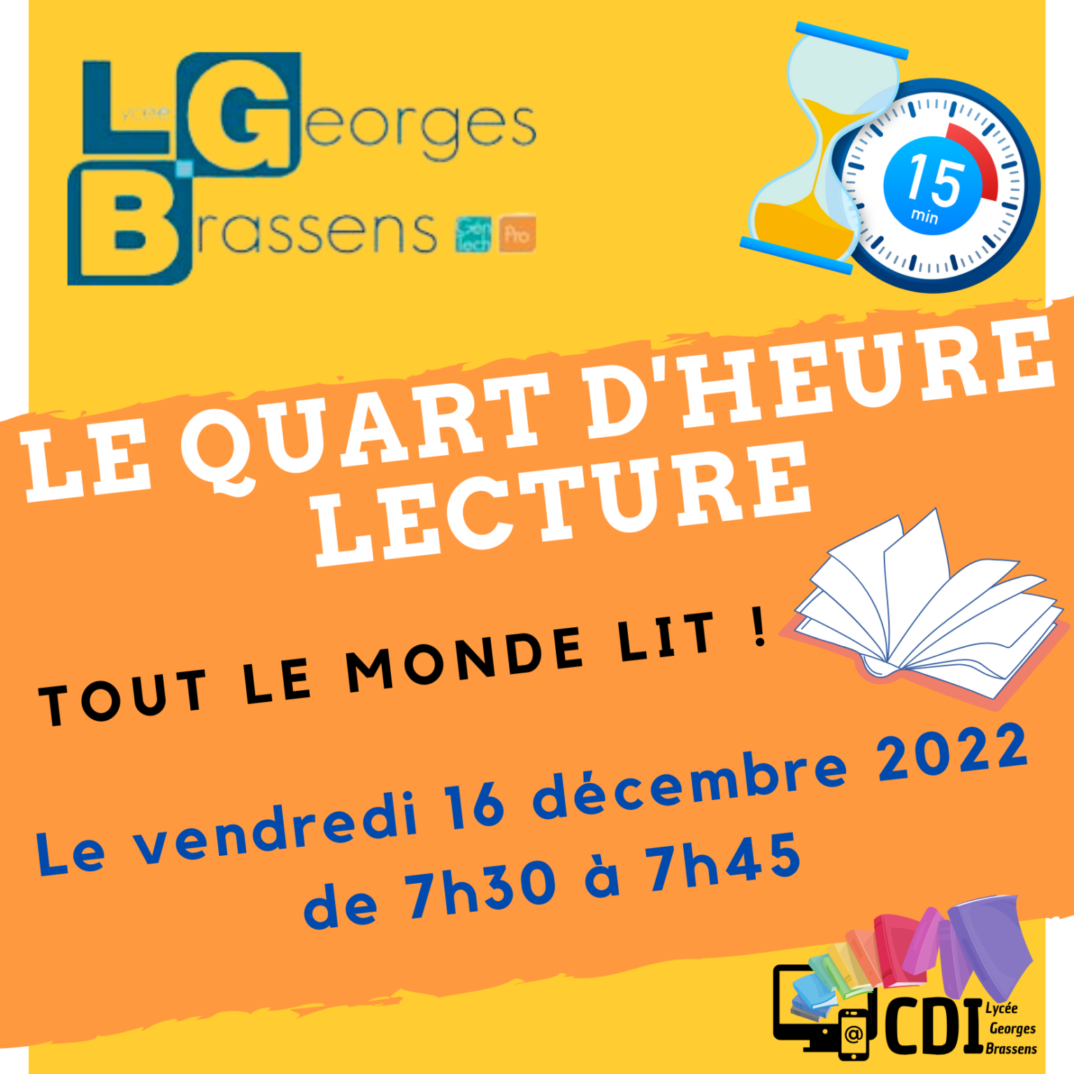 Quart d'heure Lecture - Lycée Georges Brassens